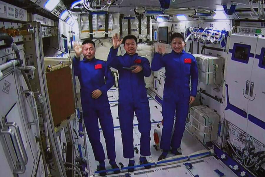 China To Livestream Class From Space Station Lab Module XINHUA LINE 