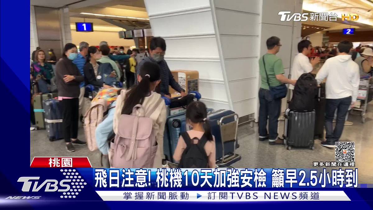 飛日注意！桃機10天加強安檢 籲早2.5小時到 | TVBS 新聞影音 | LINE TODAY