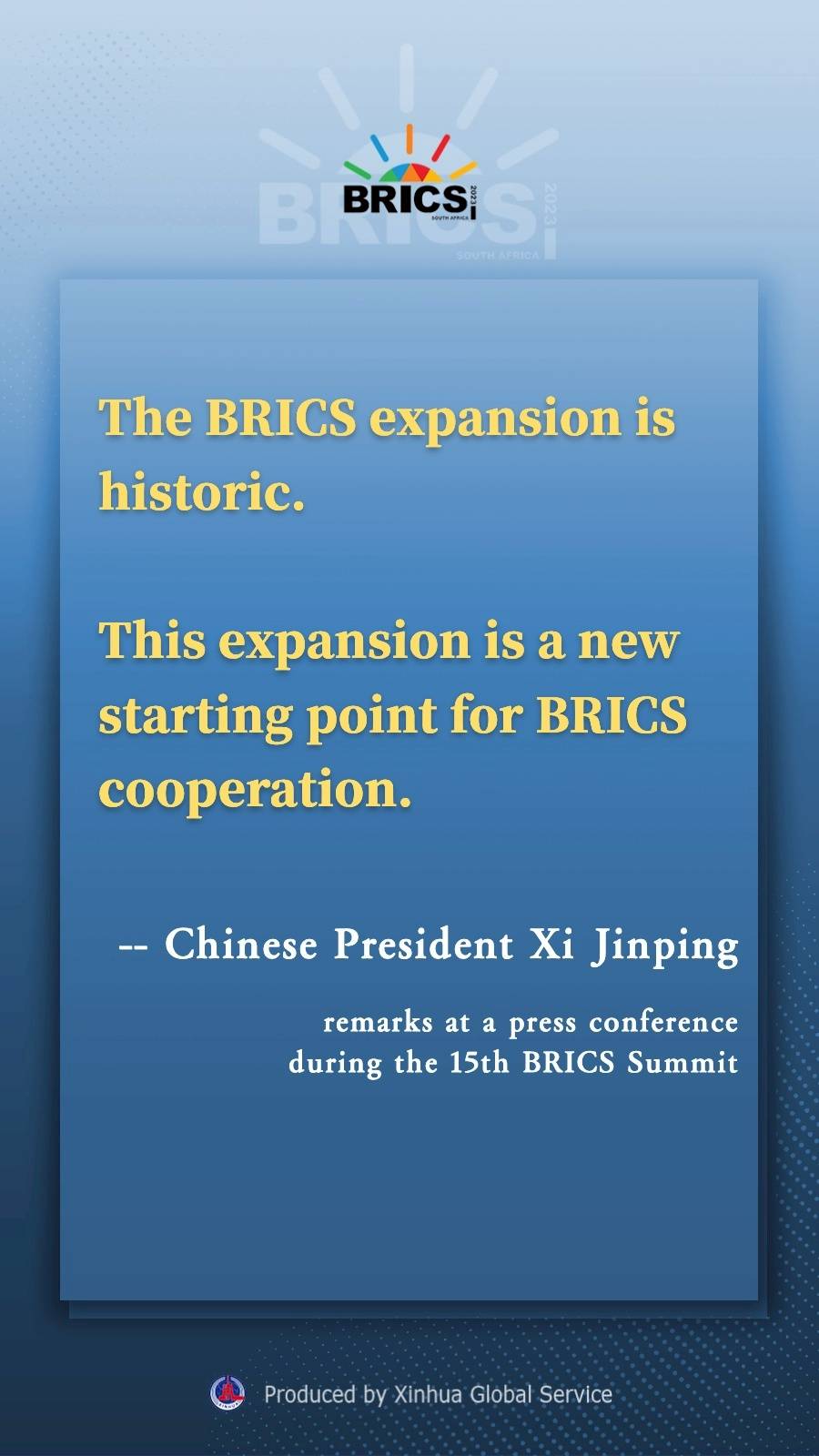 Poster: BRICS expansion is historic and a new starting point for BRICS ...