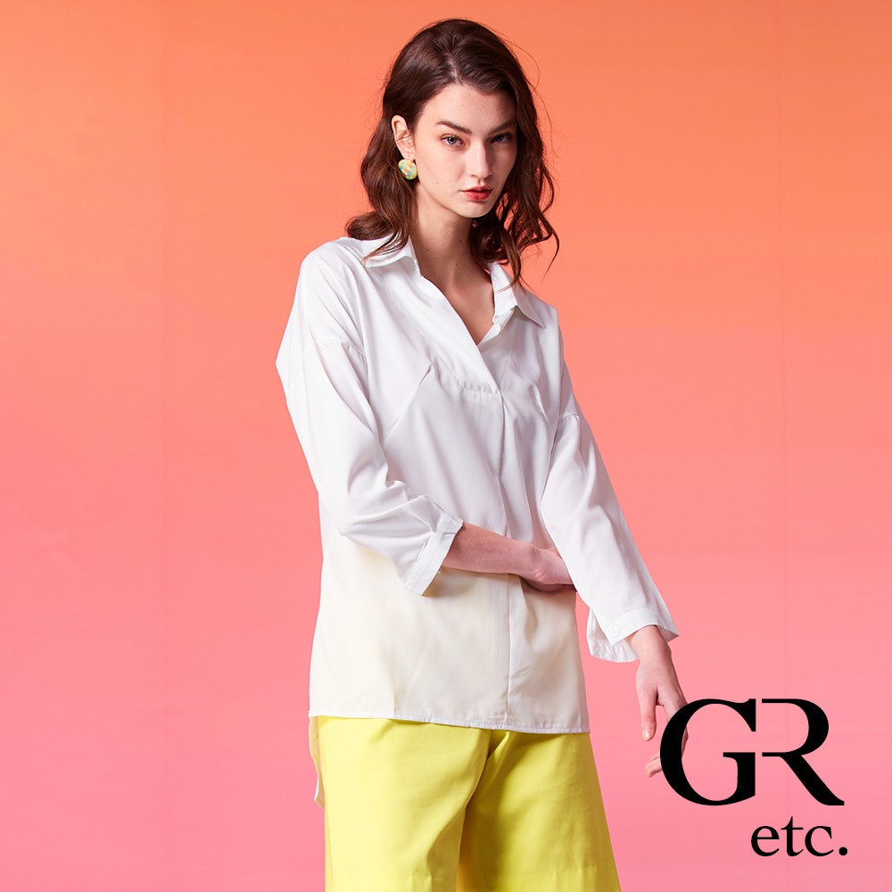 【GLORY21】etc.性感背後透膚蕾絲拼接襯衫-白 | LINE購物商城