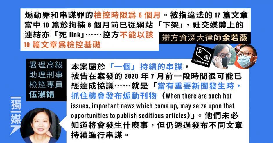 《立場》案 控方：被告持續串謀 意圖抓住重要新聞發生時發布煽動刊物 | 獨立媒體 inmediahk.net | LINE TODAY
