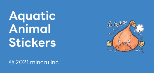 Aquatic Animal Stickers | LINE STORE
