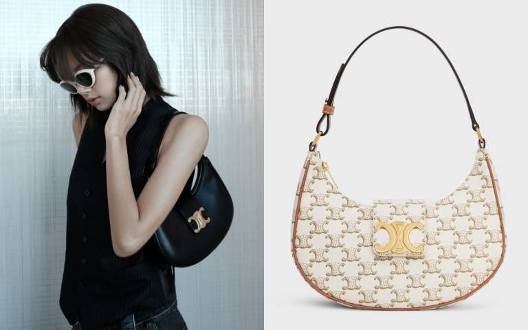 Lisa最愛的CELINE『AVA TRIOMPHE手袋』推出情人節限定色！白色老花的帆布款式超適合夏天啊！ | LINE購物