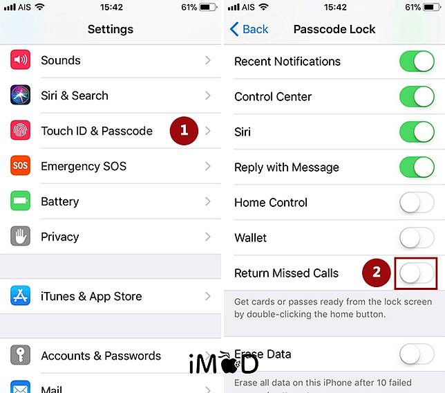 วิธีป้องกันการโทรกลับสายที่ไม่ได้รับ ขณะล็อคหน้าจอใน iOS 11
