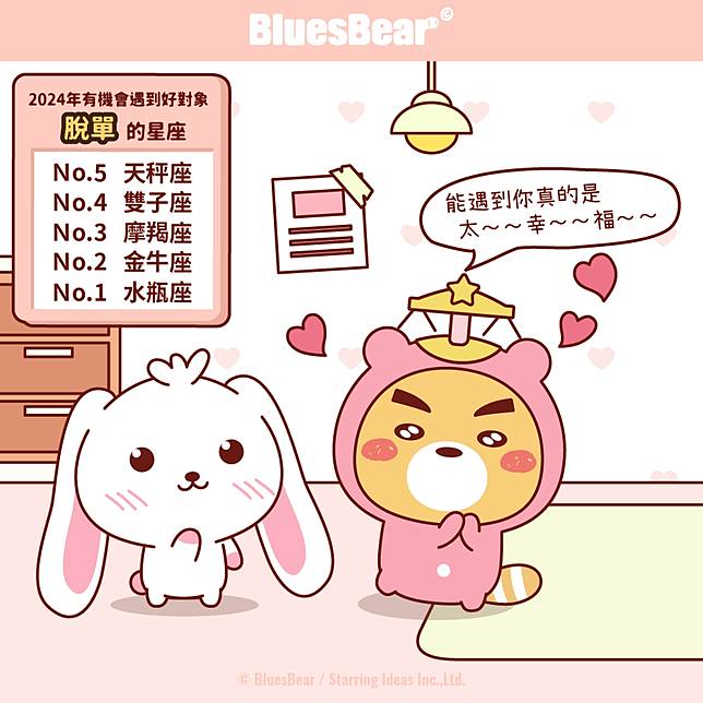 2024年有機會遇到好對象脫單的星座 | BluesBear 星座小熊 | LINE TODAY