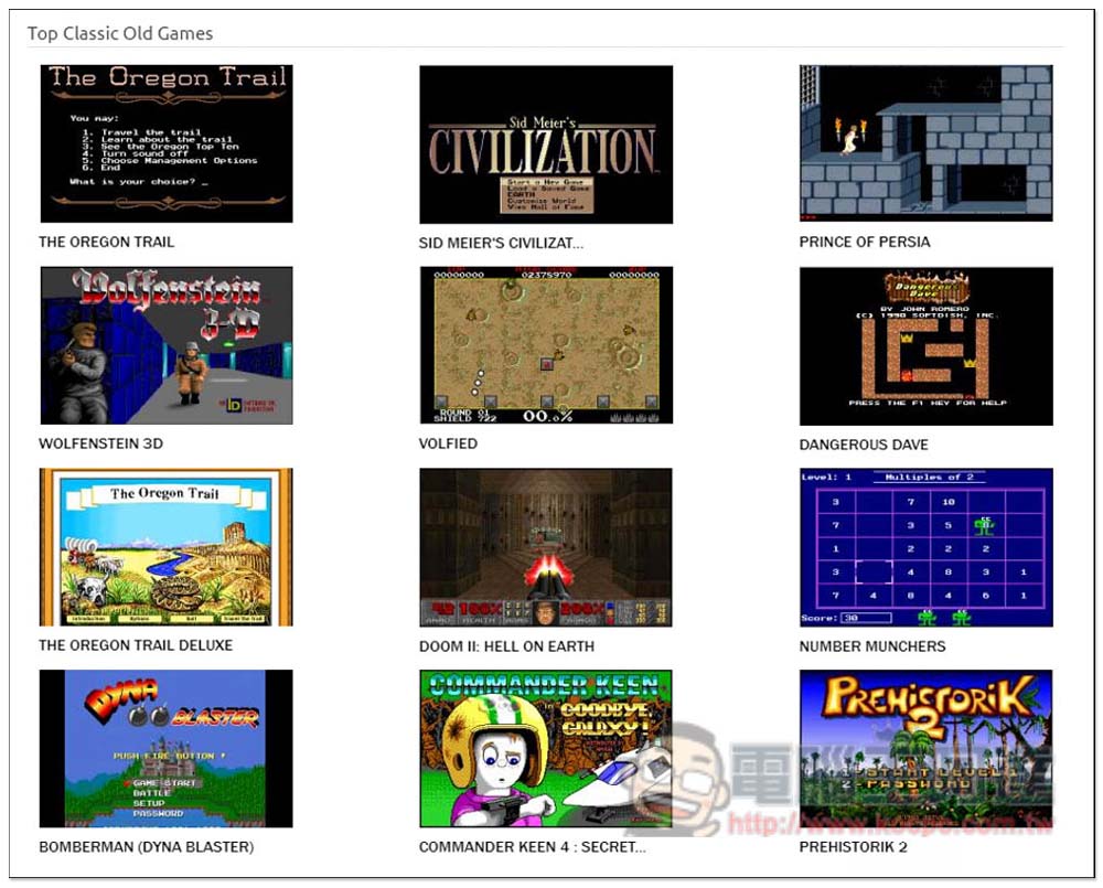 CLASSIC RELOAD 收錄超過 6,000 款免費 DOS/Windows 遊戲，打開瀏覽器就能玩 | LINE購物