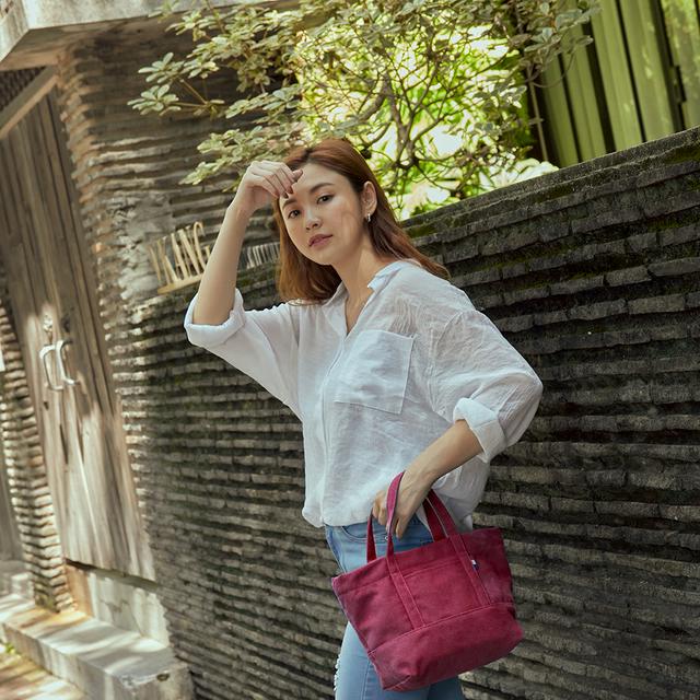 Kiiwi O! 輕便隨行系列帆布托特包 ANNE 莫蘭迪藍 | LINE購物商城