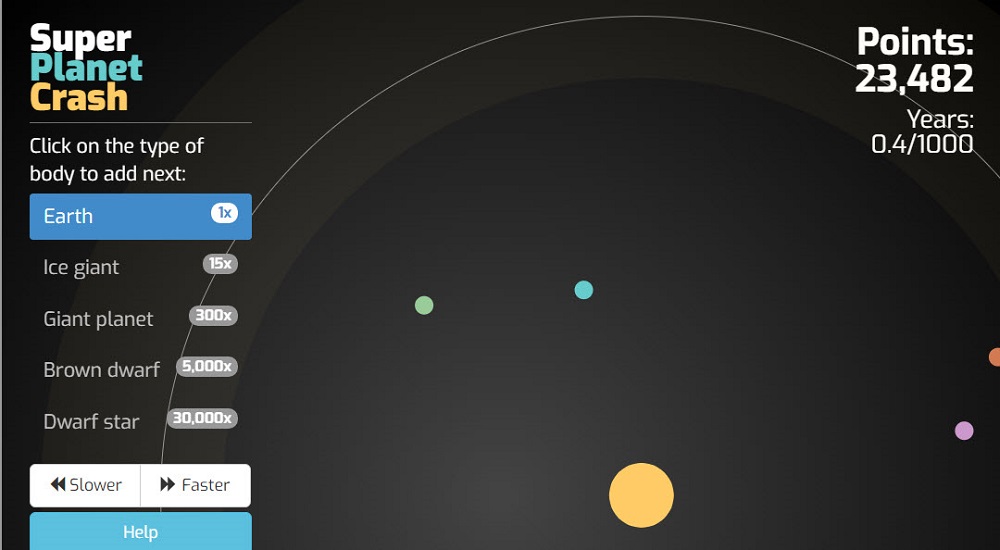 NASA介紹一款免費網頁遊戲「Game: Super Planet Crash」 透過遊戲學習模擬天體運行 | LINE購物