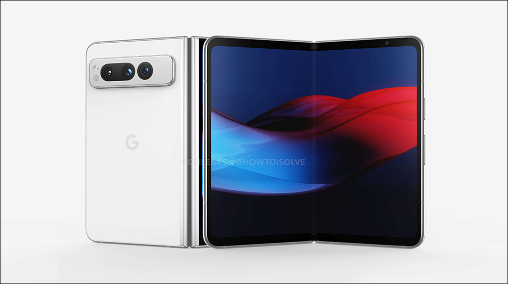 Google Pixel Fold 摺疊手機外觀渲染圖再次曝光！將搭載 Google Tensor G2 晶片並配備 12GB RAM ...