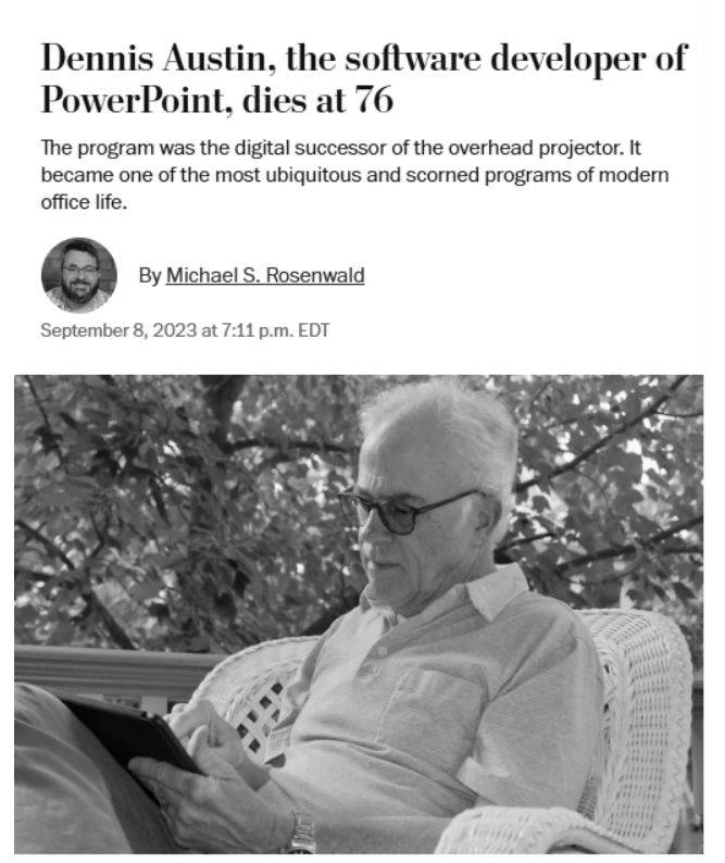PowerPoint發明者因肺癌過世 享壽76歲 | 壹蘋新聞網 | LINE TODAY