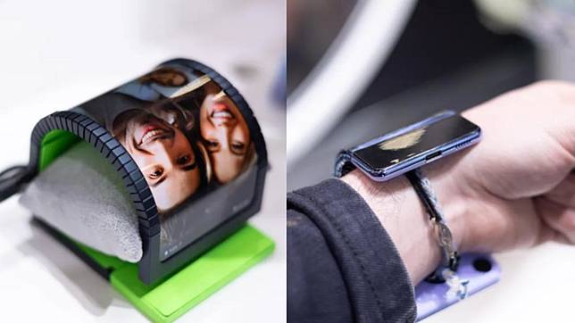 三星MWC秀腕戴彎曲手機Cling Band 耳機裝螢幕秒看電量 | TVBS | LINE TODAY