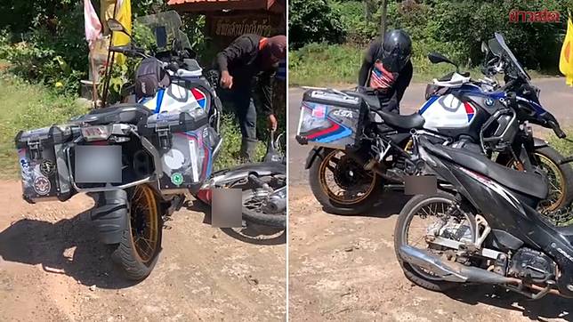 เห็นค่าซ่อมแล้วหน้ามืด ลุงขี่จยย.ตัดหน้า ซูเปอร์ไบก์ BMW ชนกันคว่ำ ศูนย์ตีราคา 4 แสน | Khaosod ...