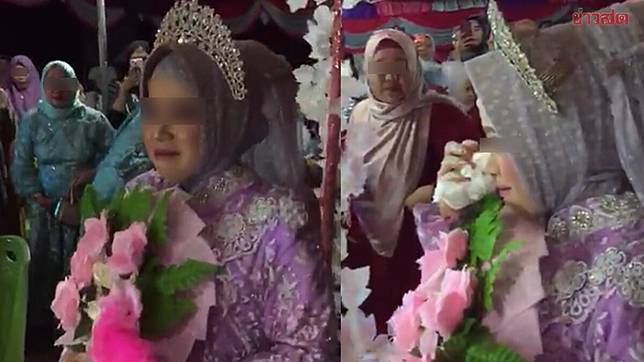 เจ้าสาวน้ำตาซึม โดนเจ้าบ่าวทิ้งกลางงาน ฝืนทนเดินเข้าพิธีลำพัง | Khaosod | LINE TODAY