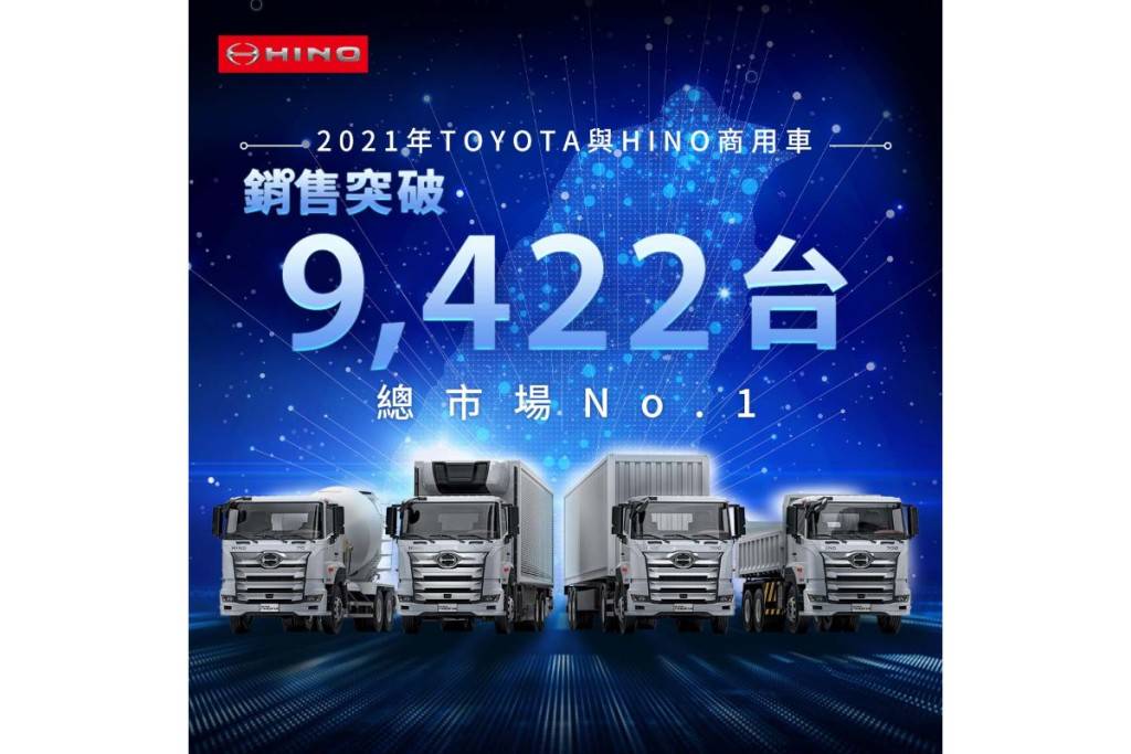 和泰商用車 Toyota And Hino 贏得 2021 年台灣3 49噸 含 以上商用車總市場銷售冠軍 Carstuff人車事