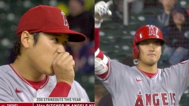 大谷翔平「二刀流」先發5局奪7K加1分打點收第14勝 同場刻下單季200K里程碑【MLB 精彩好球】2022.09.24