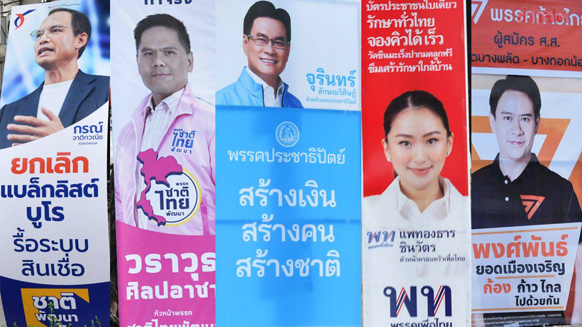 โหมโรงแล้ว หลายพรรค เริ่มตั้งป้ายหาเสียงตามถนนหลายสายในกทม รับ