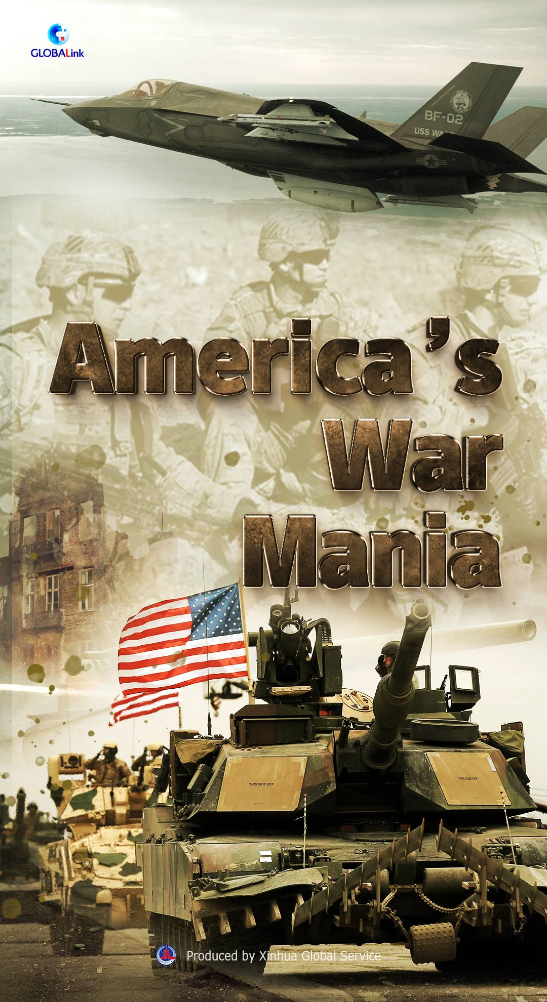 Poster: America's War Mania | XINHUA | LINE TODAY