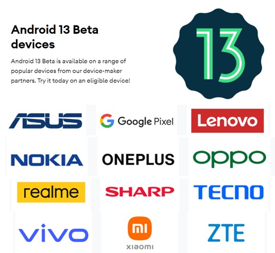 Google Android 13 Beta2可下載體驗手機清單 | LINE購物