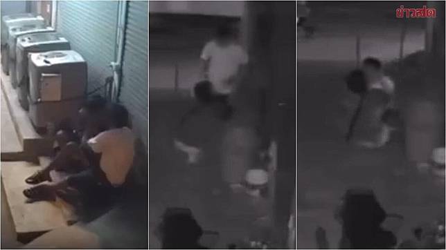 2 หนุ่ม บรรเลงเพลงรักข้างเครื่องซักผ้า จูงมือไปซักต่อริมตึก จ๊ะเอ๋! มีวงจรปิด | Khaosod | LINE TODAY