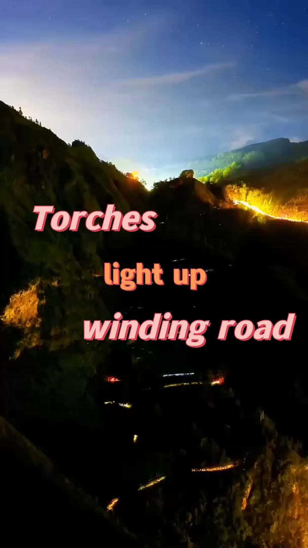 Thousands of torches light up mountain road in SW China | XINHUA | LINE ...