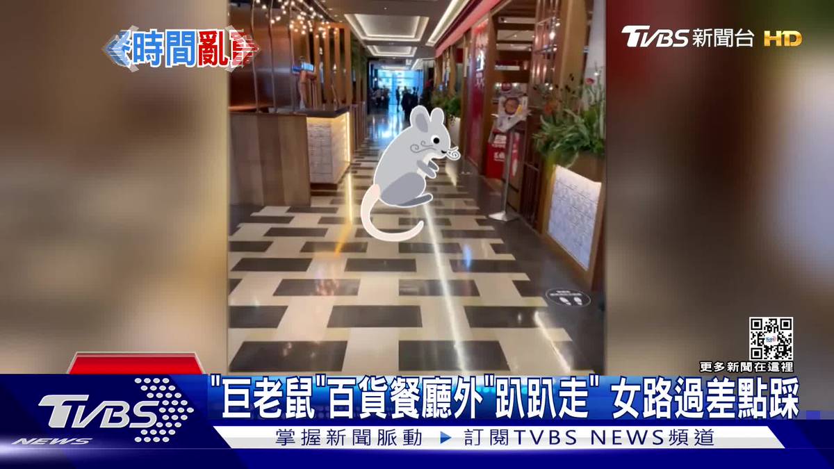 「巨老鼠」百貨餐廳外「趴趴走」 女路過差點踩 | TVBS 新聞影音 | LINE TODAY
