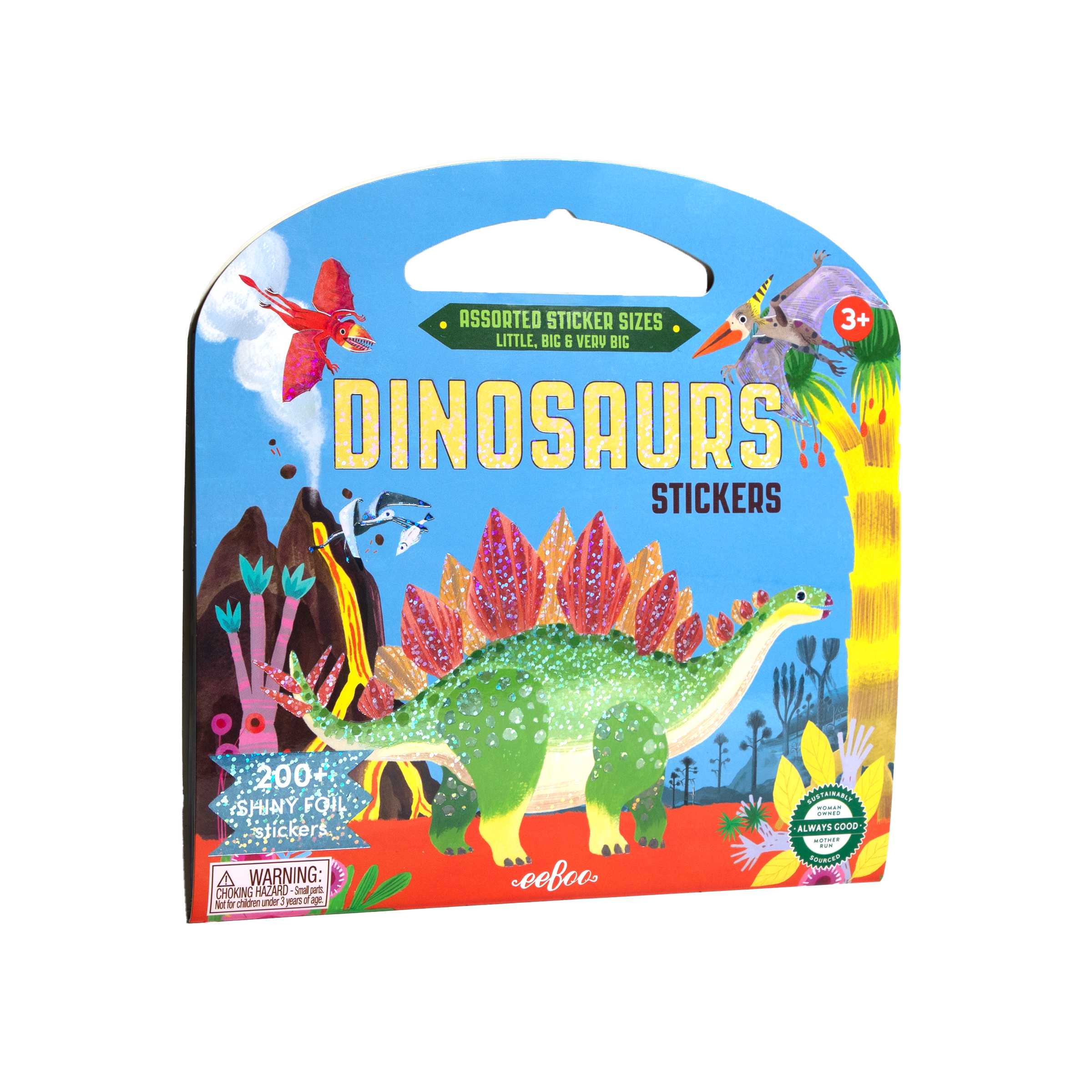 eeBoo Dinosaurs Shiny Sticker Book ชุดสติกเกอร์ลายไดโนเสาร์ | LINE SHOPPING