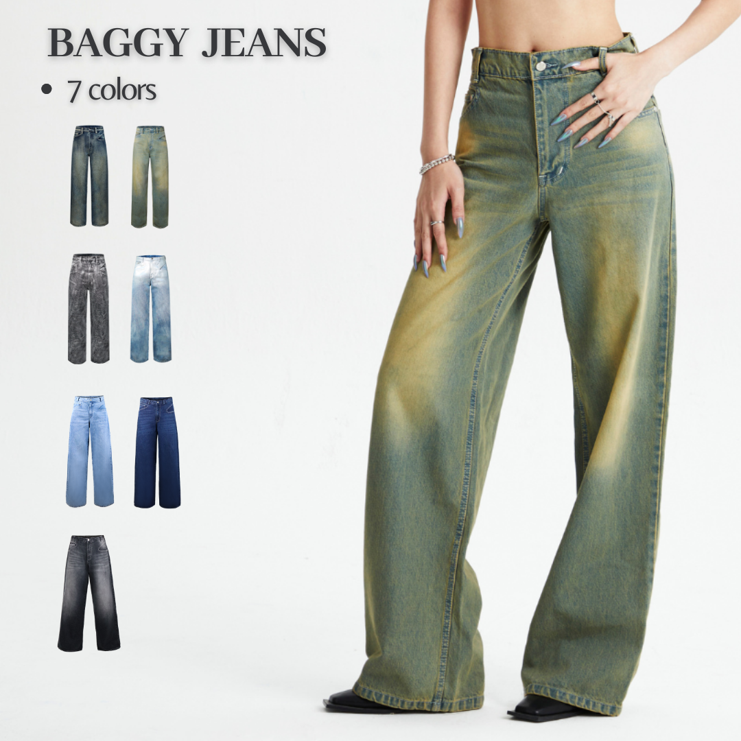 Merge Official - Baggy Jeans 7 Colors (พร้อมส่ง) | LINE SHOPPING