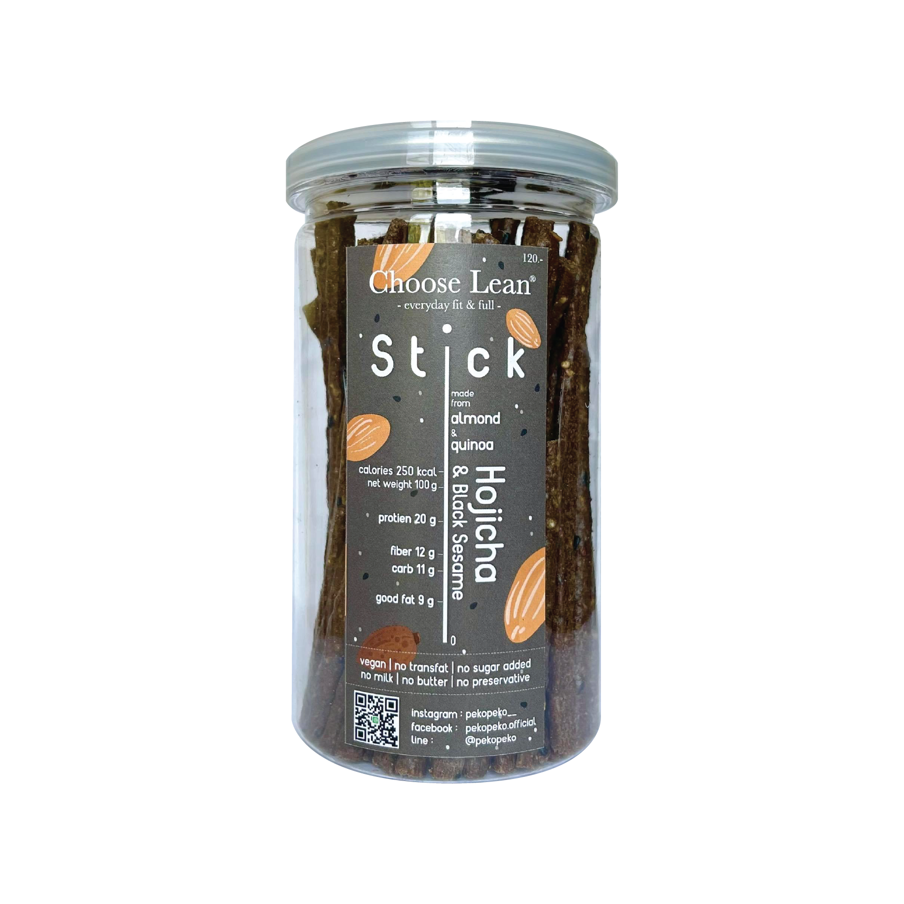 Protein Stick Hojicha Black Sesame (เจ วีแกน) | LINE SHOPPING
