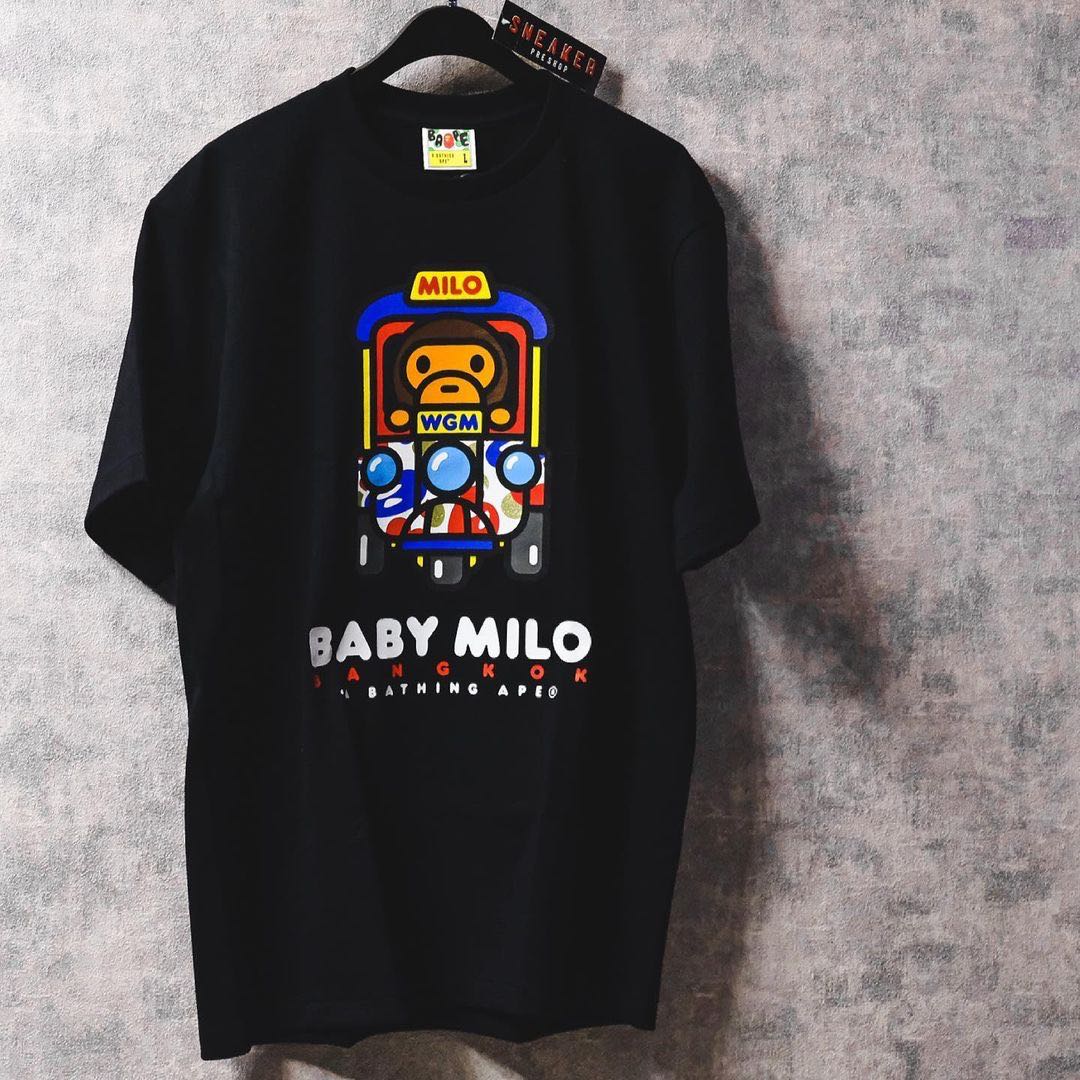Bape Bangkok 6th Anniversary TukTuk Baby Milo Black Tee | LINE SHOPPING