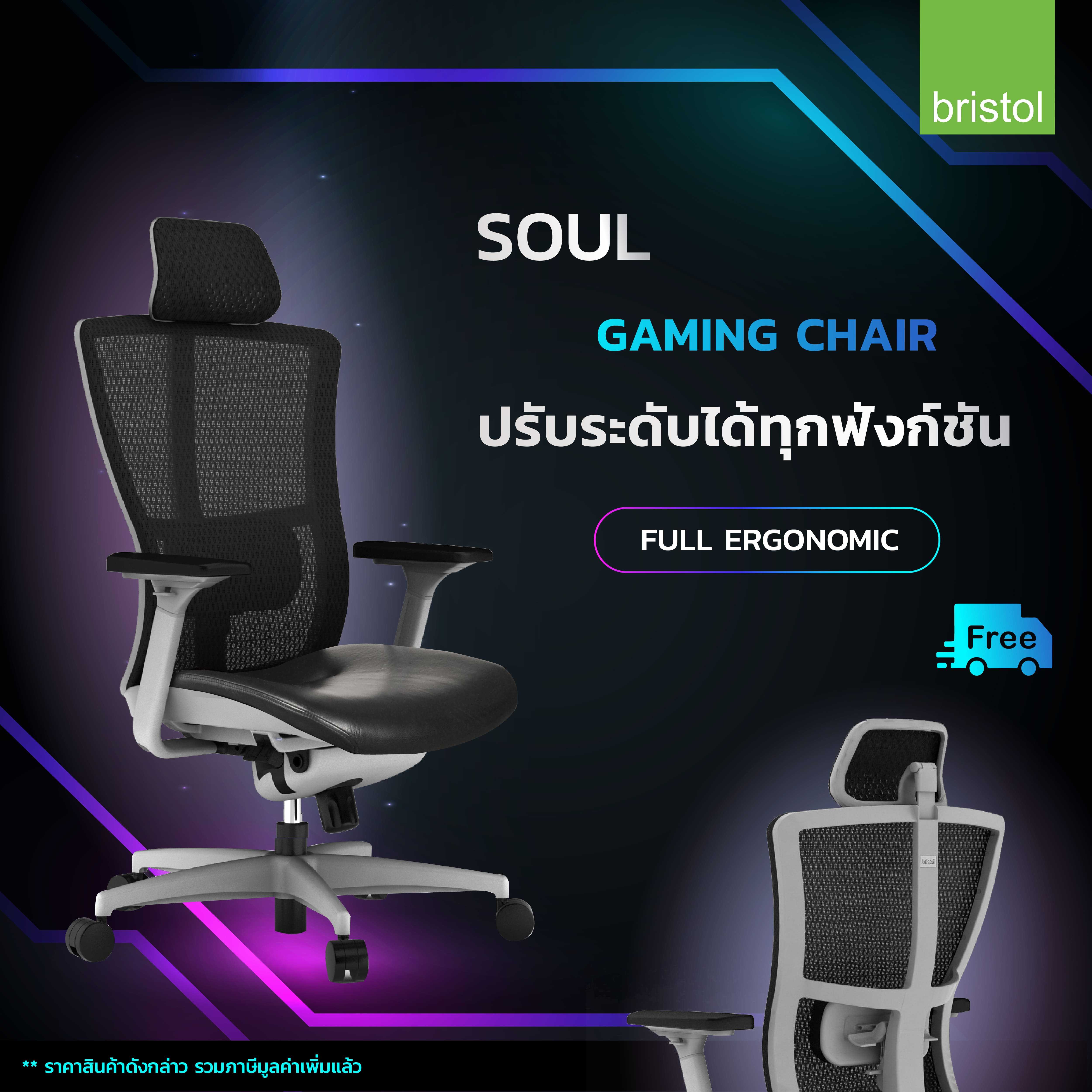 SOUL CHAIRS l Bristol l เก้าอี้เกมส์มิ่ง Gaming Chair เก้าอี้ทำงาน รุ่น ...