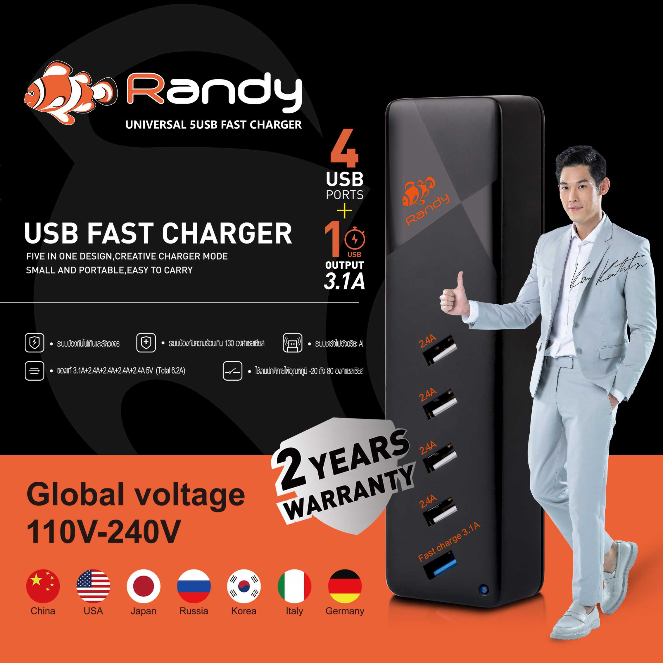 Randy Plug A315 ปลั๊กUSB | LINE SHOPPING