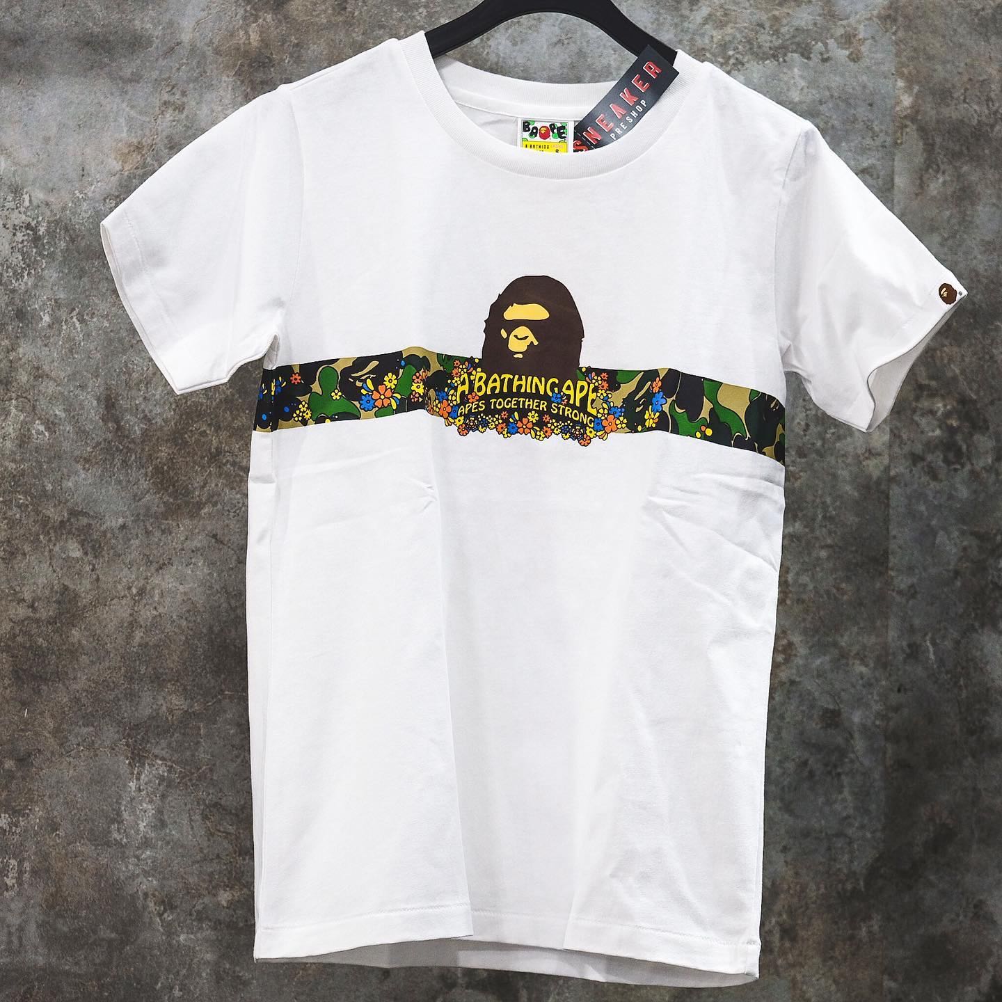 BAPE ABC Flower Tape White Tee | LINE SHOPPING