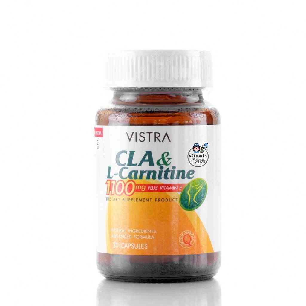 Vistra CLA & L-Carnitine 1100 mg Plus Vitamin E (30 เม็ด) | LINE SHOPPING