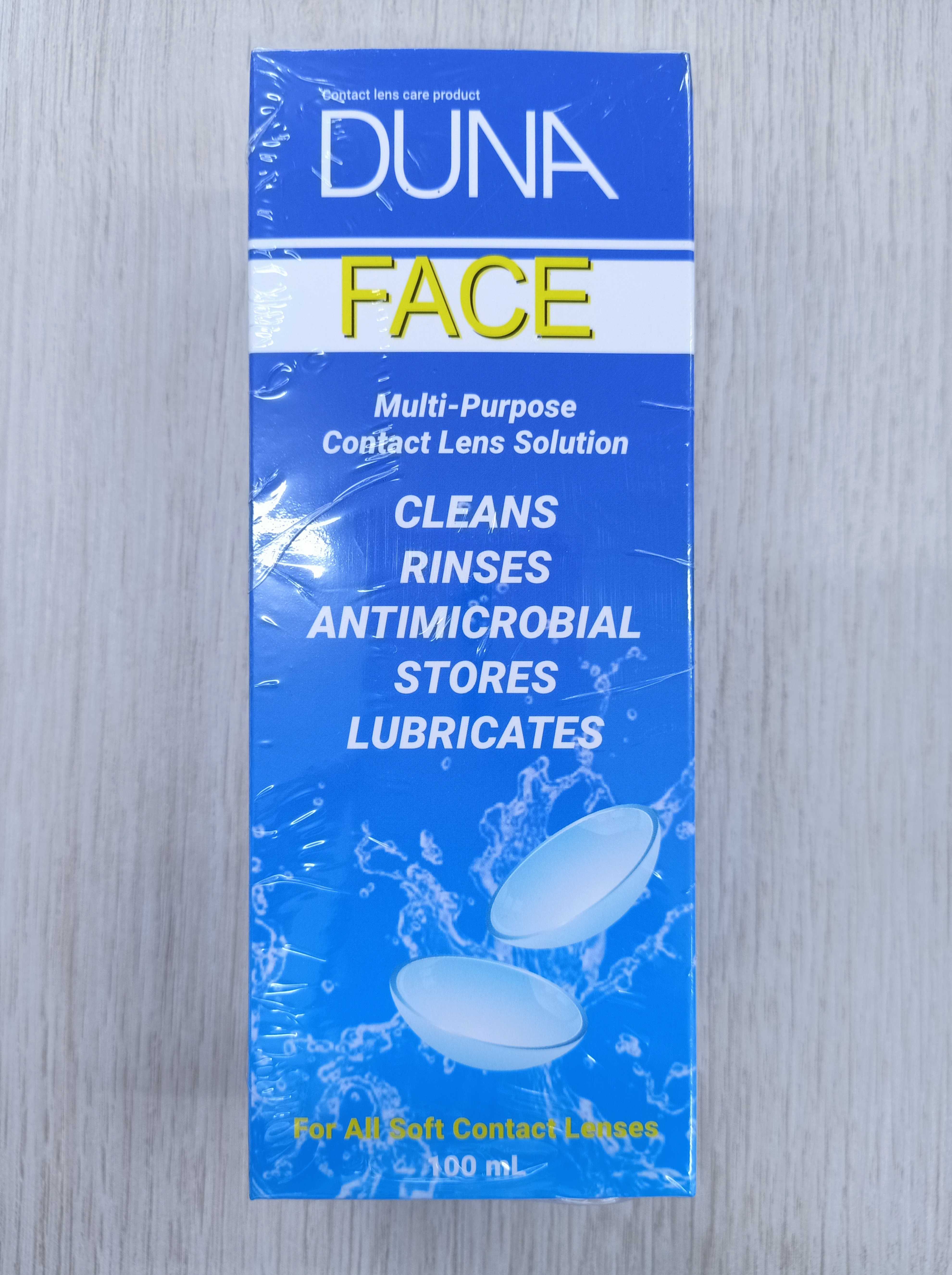 ผลิตภัณฑ์สำหรับการดูแลเลนส์สัมผัส DUNA FACE ( ดูน่า เฟส ) 100 ml ...
