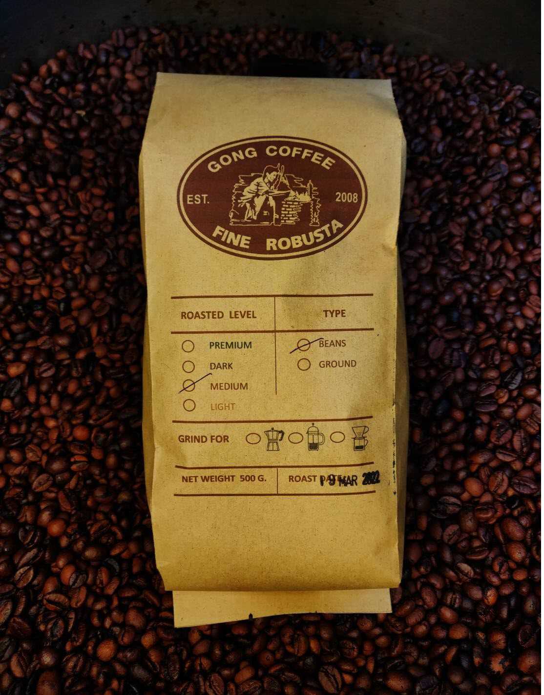 Gong coffee FINE Robusta 500g/ กาแฟคั่ว ไฟน์ โรบัสต้า ขนาด 500g | LINE ...