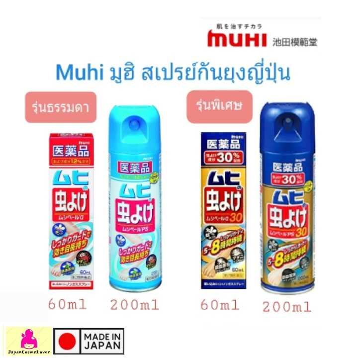Muhi Spray มูฮิกันยุง และแมลง สำหรับฉีดบนผิวหนัง และเสื้อผ้า ใช้ได้ ...