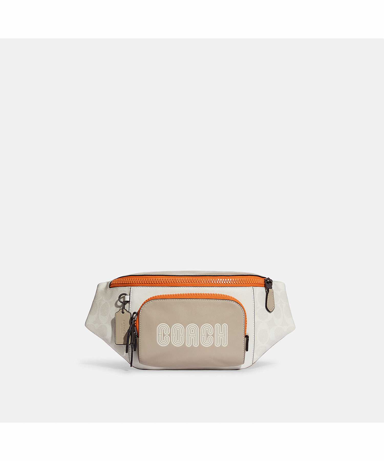 COACH TRACK BELT BAG IN COLORBLOCK SIGNATURE CANVAS WITH COACH C8129 ...