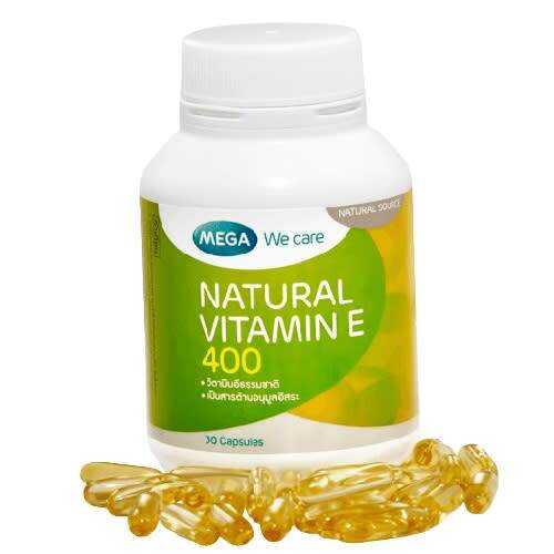 MEGA NATURAL VITAMIN E 400 IU CAPSULES 30'S อาหารเสริมเพื่อสุขภาพ วิตาม ...