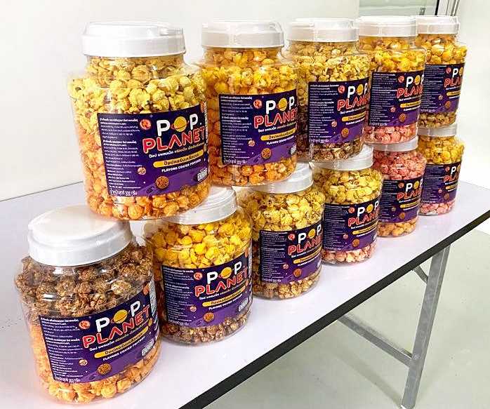 POP PLANET ป็อปคอร์นแบบถัง3ลิตร รสสตรอว์เบอรี่ | LINE SHOPPING