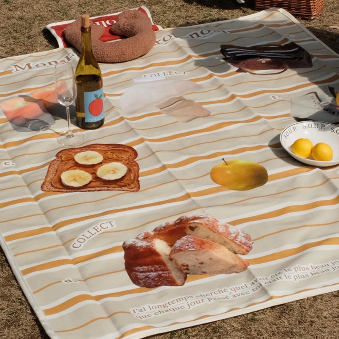 Canvas fabric picnic mat (Pre-order) | LINE SHOPPING