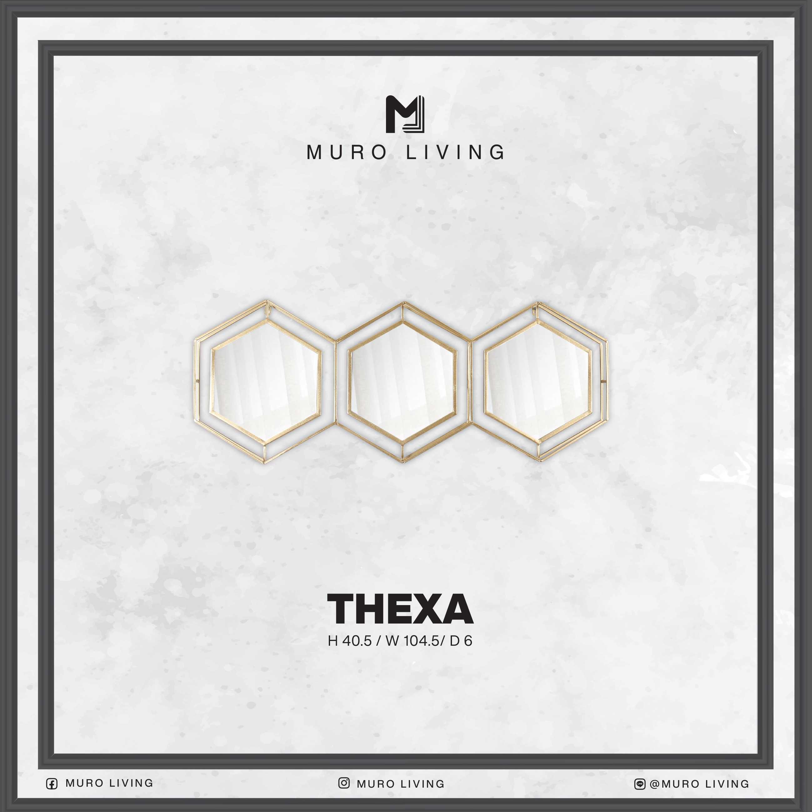 กระจกตกแต่งผนังดีไซน์ Muro Living รุ่น THEXA | LINE SHOPPING