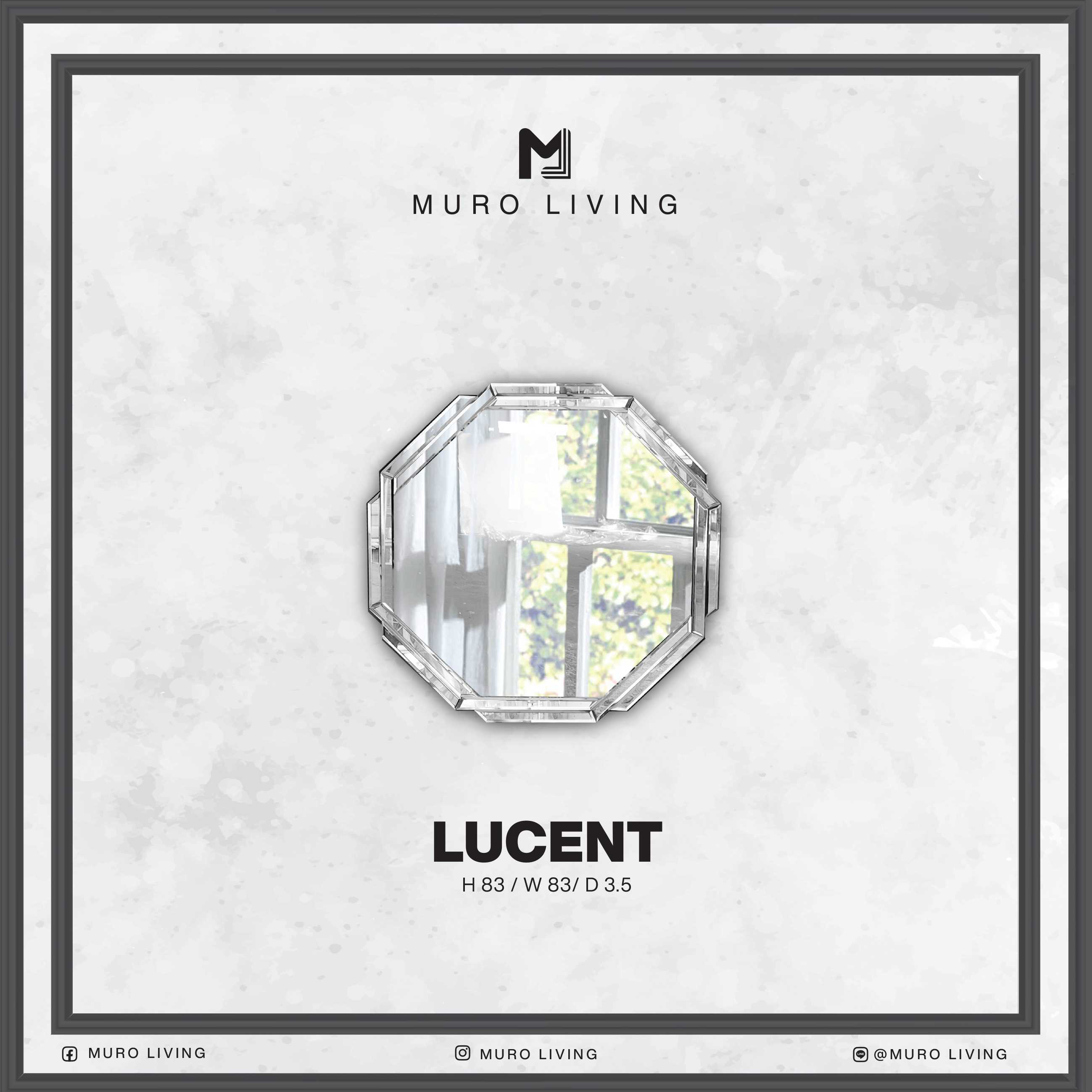 กระจกตกแต่งผนังดีไซน์ Muro Living รุ่น LUCENT | LINE SHOPPING
