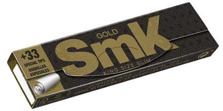 312024 SMK King size 110x44mm Gold+Filter 33leaves+33paper filter/pack ...