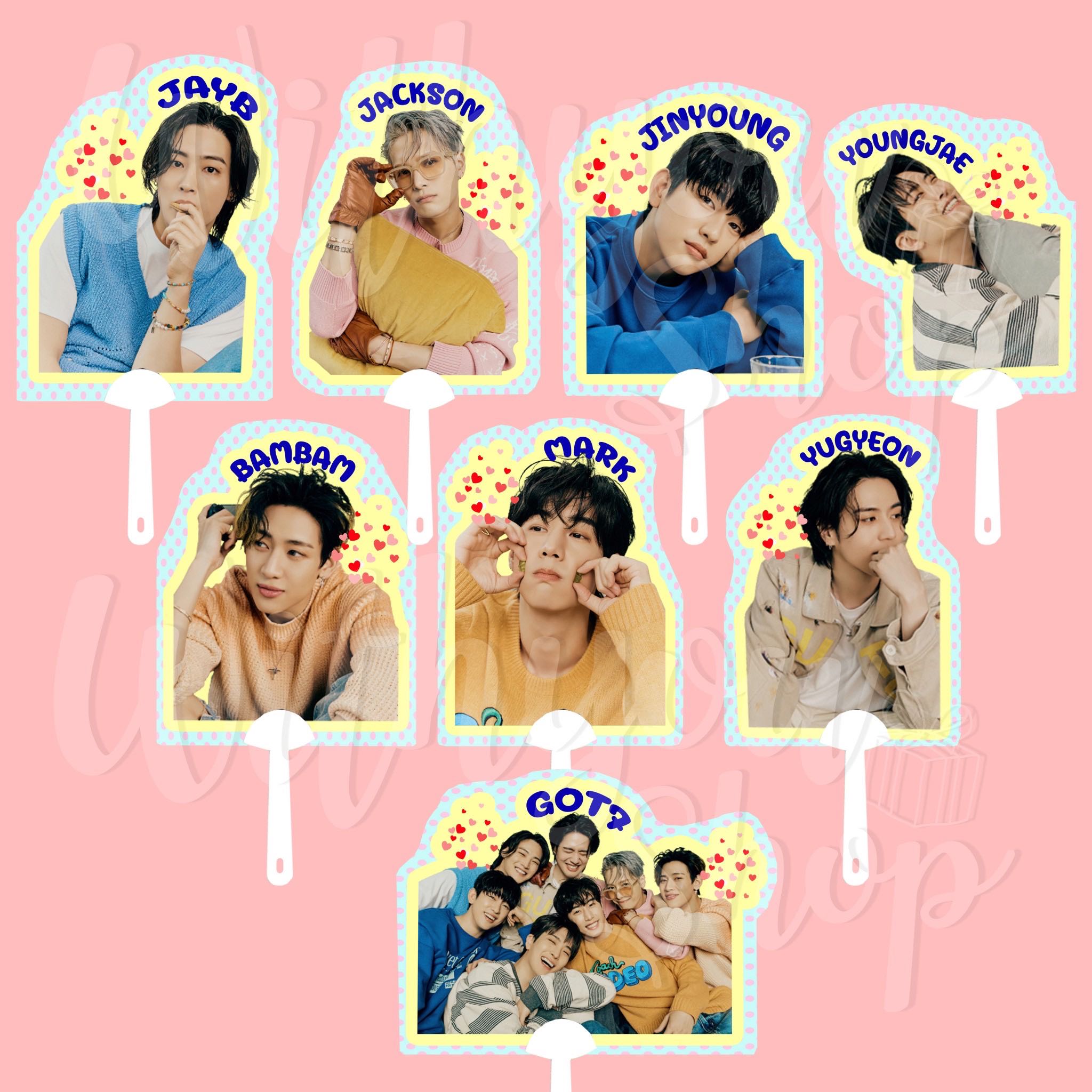 พัดหัวโต ลายgot7 มาร์ค แบมแบม จินยอง เจบี แจ็คสัน ยูคยอม ยองแจ สินค้าพร้อมส่ง | LINE SHOPPING