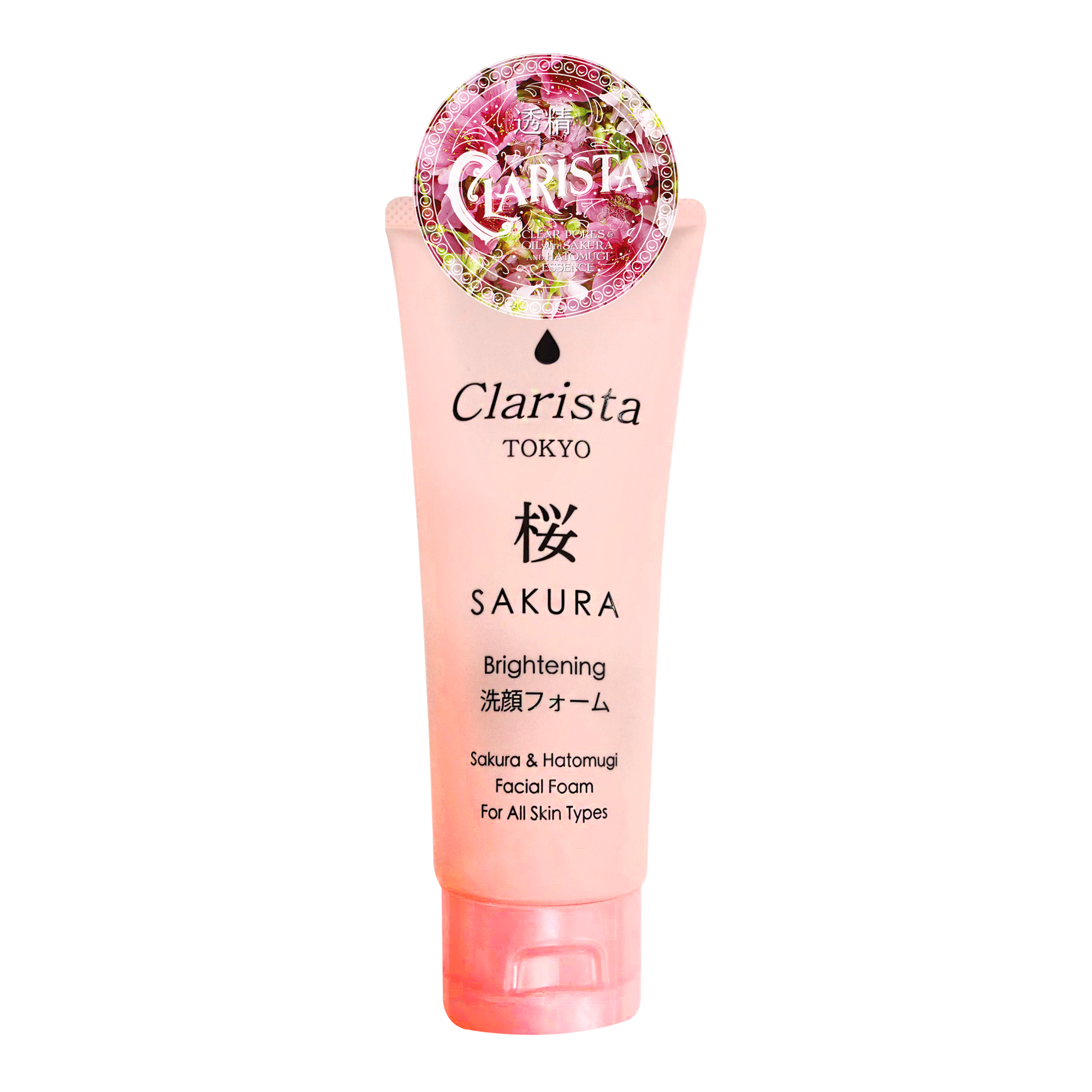 CLARISTA TOKYO SAKURA & HATOMUGI FACIAL FOAM 130 G / โฟมทำความสะอาดผิว ...