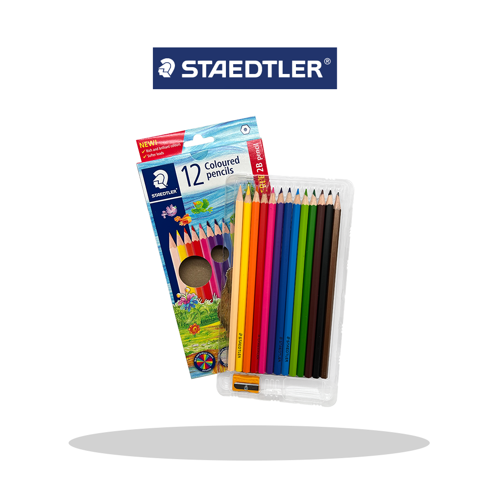 สีไม้ลายหมี รุ่น 143 12สี, 24สี, 36สี, 50สี ยี่ห้อ Steadler 1กล่อง ...