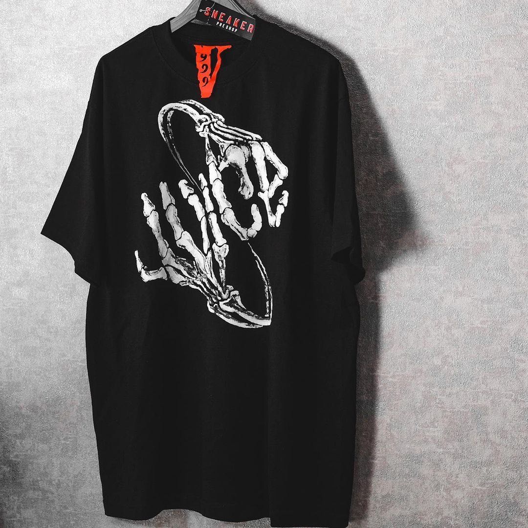 Vlone x Juice Wrld Bone Tee Black | LINE SHOPPING