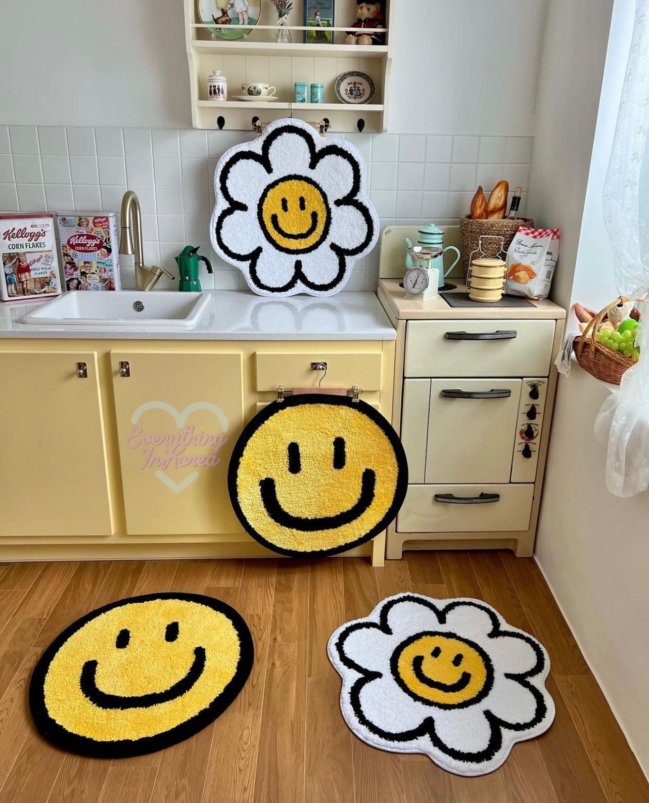 #พรีออเดอร์ Smile&Daisy Foot Rug แบรนด์เกาหลี|ตัดเย็บเองค่ะ🇰🇷 | LINE ...
