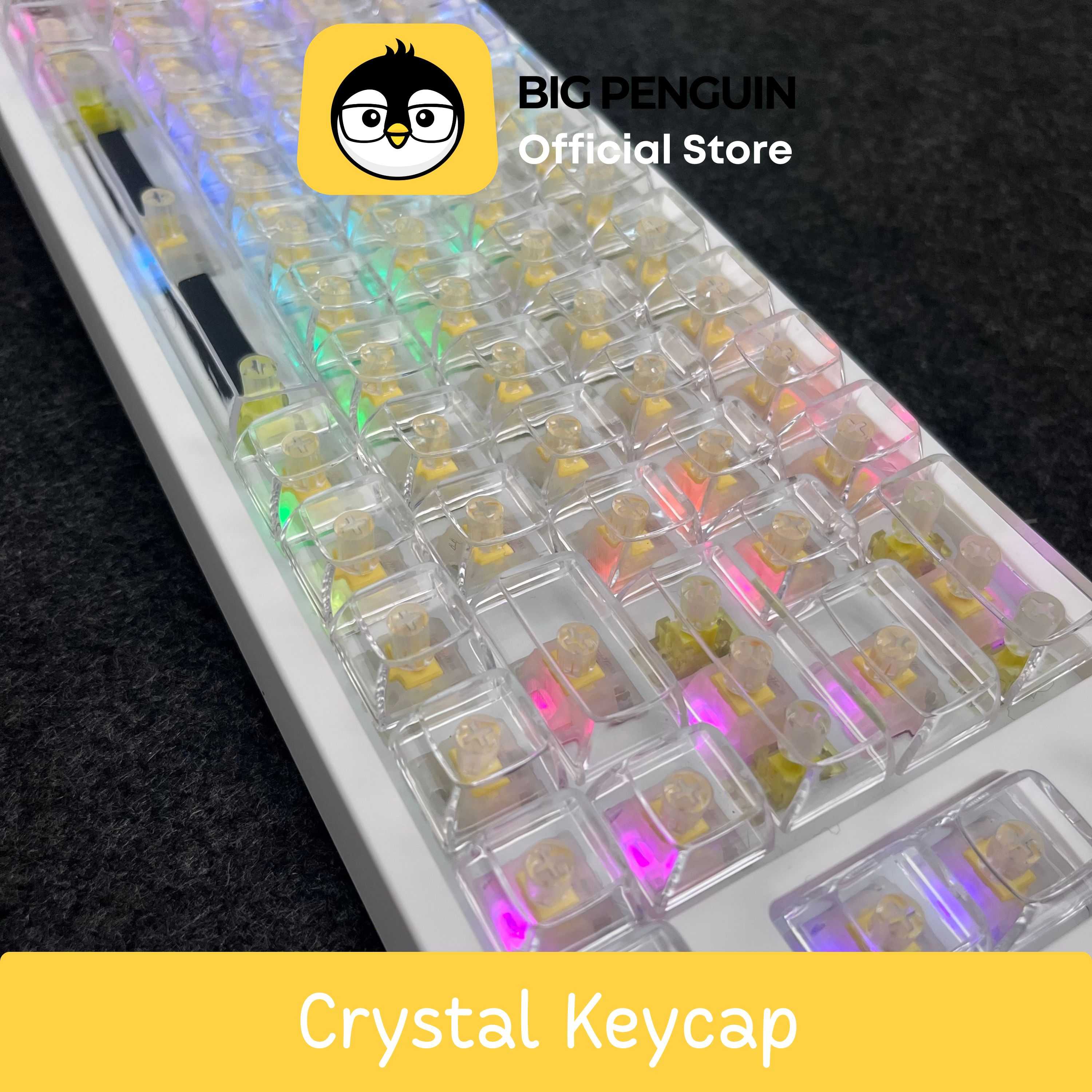 Crystal Keycap 128 key คีย์แคป ใส คีย์แคปโปร่งแสง Transparent Keycap ...