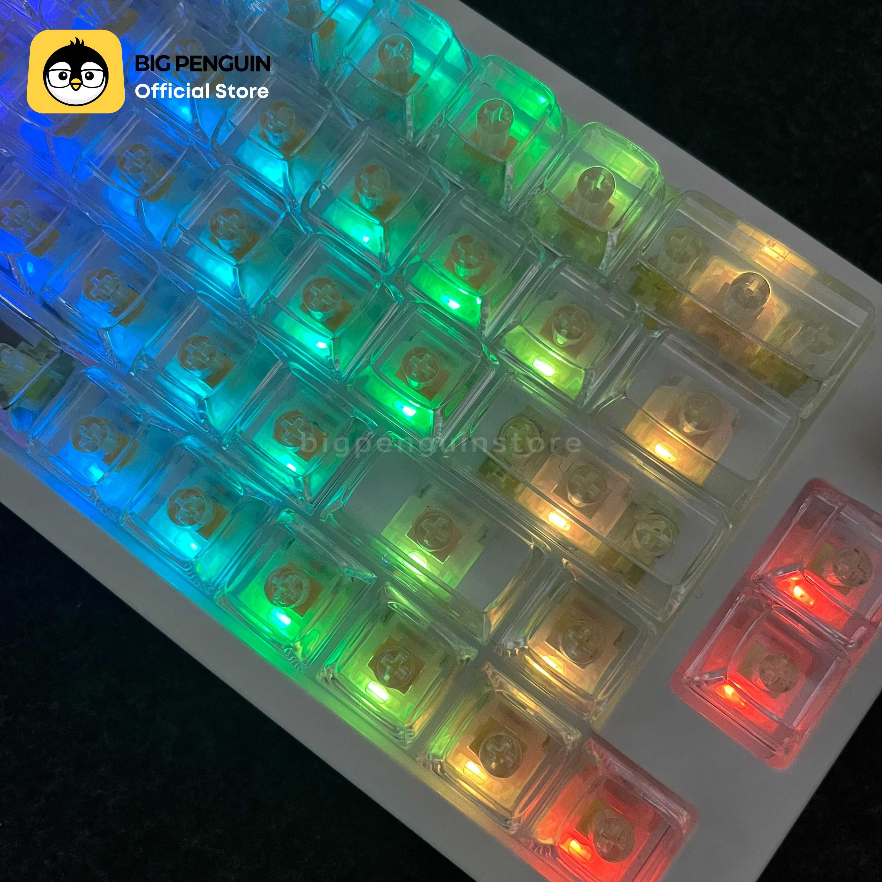 Crystal Keycap 128 key คีย์แคป ใส คีย์แคปโปร่งแสง Transparent Keycap ...